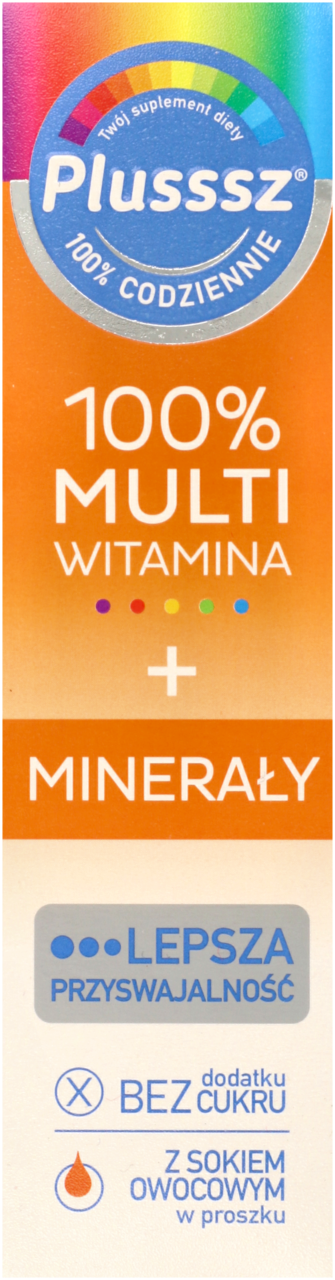 PLUSSSZ, tabletki musujące, 100% Multiwitamina + Minerały, suplement ...
