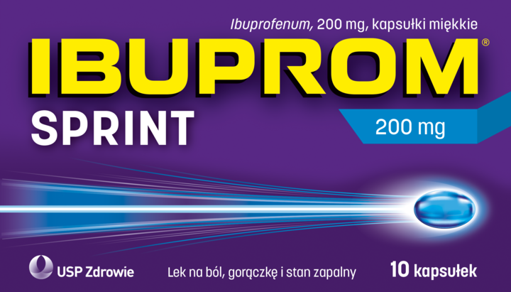 IBUPROM, Sprint , kapsułki miękkie, 200 mg, przeciwbólowy ...