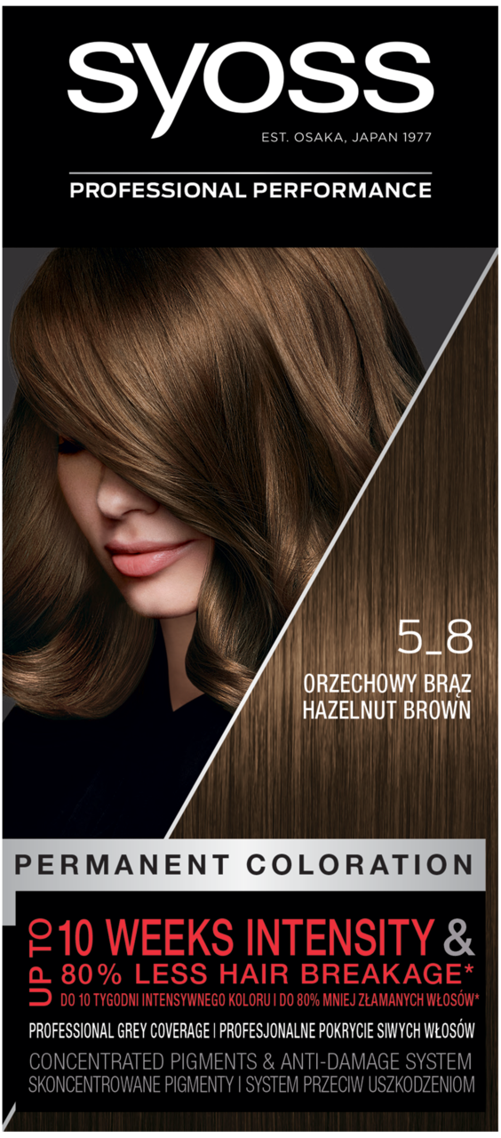 SYOSS, Permanent Coloration , farba do włosów, trwała, nr 5_8 Orzechowy Brąz, 1 szt. | Drogeria ...