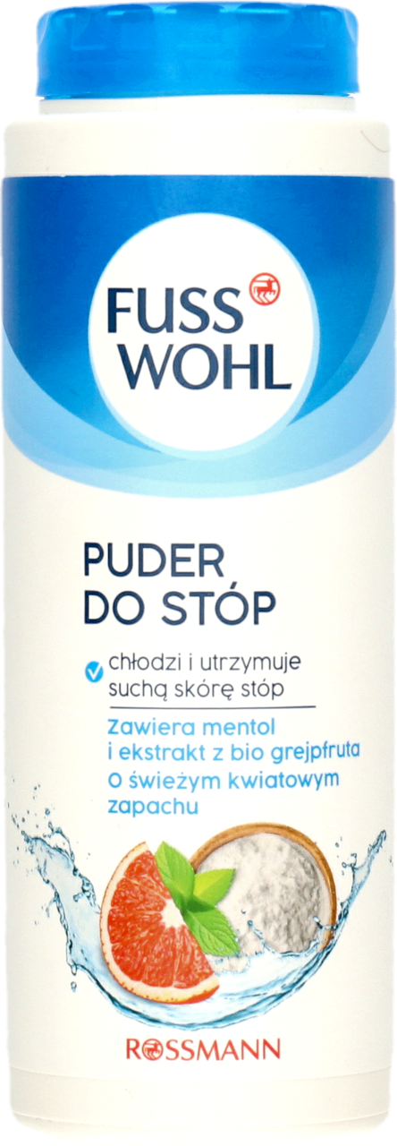 FUSSWOHL, puder do stóp, chłodzi i utrzymuje suchą skórę stóp, o ...
