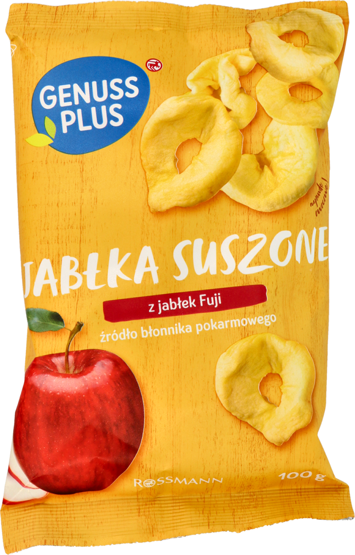 GENUSS PLUS, suszone jabłka, krążki, siarkowane, 100 g | Drogeria ...
