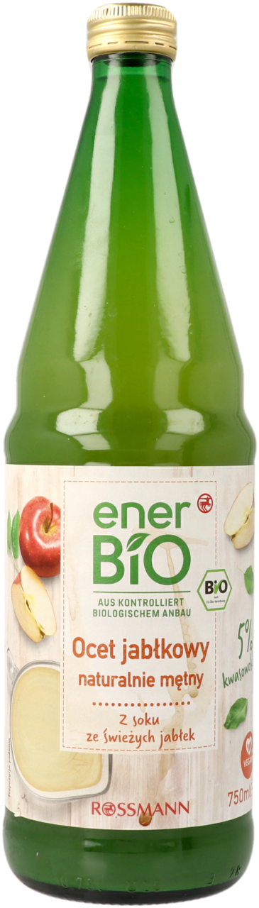 ENERBIO, ocet jabłkowy, ekologiczny, naturalnie mętny, 750 ml ...