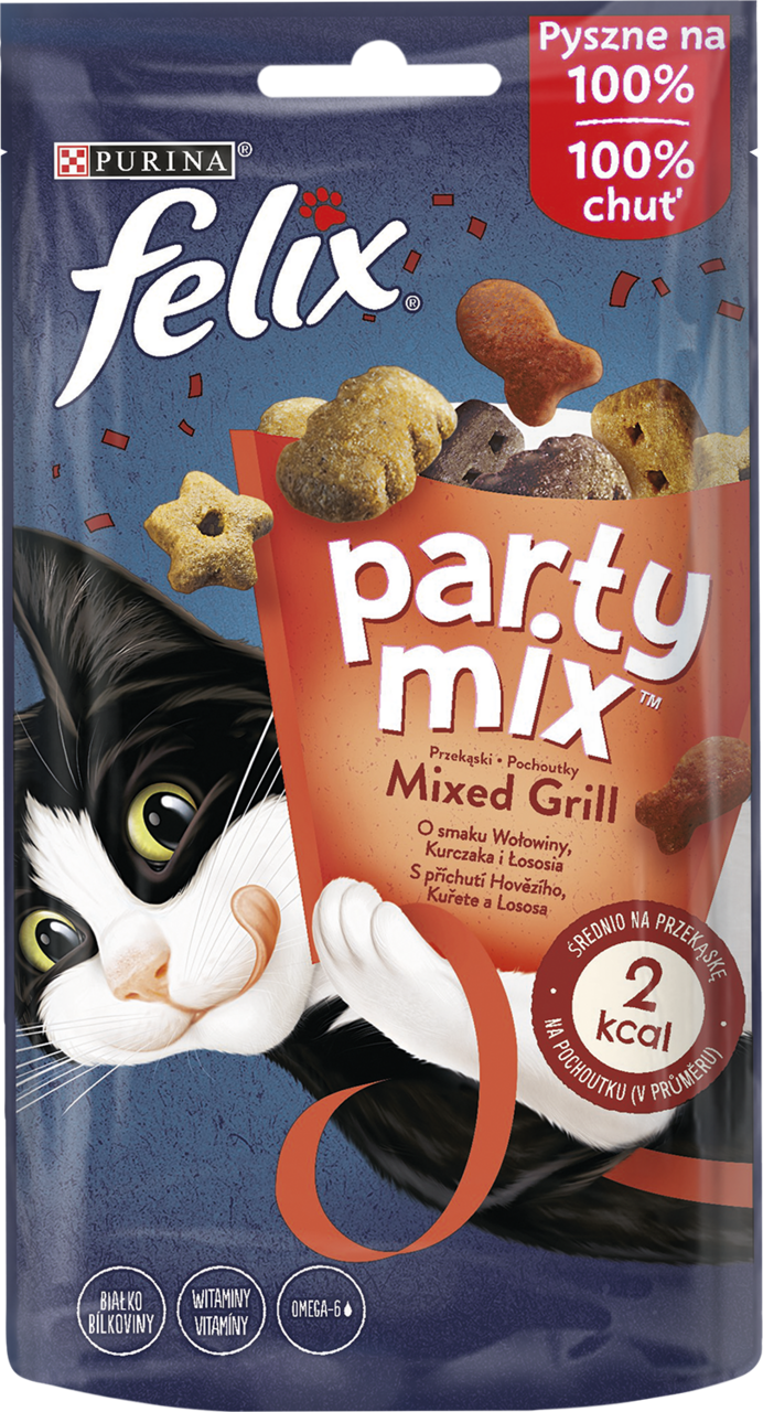 PURINA FELIX, Party Mix Mixed Grill, karma uzupełniająca dla dorosłych ...