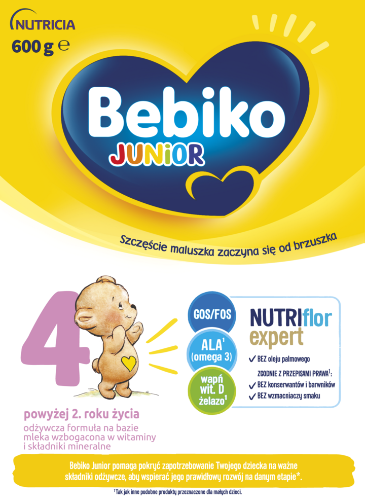 BEBIKO, JUNIOR NUTRIflor Expert 4, formuła na bazie mleka, powyżej 2 ...