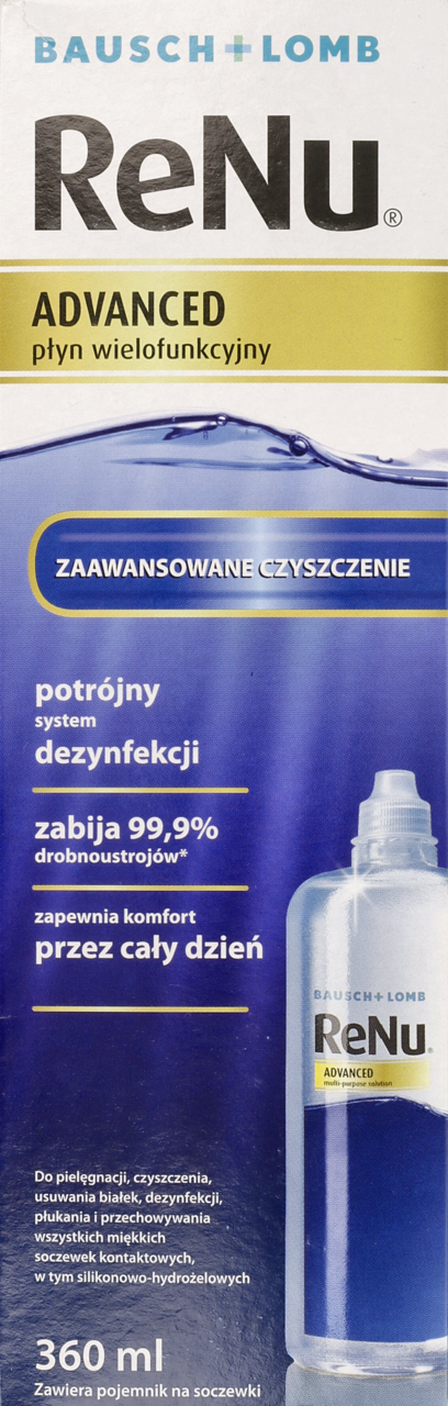 RENU, Advanced , płyn do soczewek, wielofunkcyjny, 360 ml | Drogeria ...