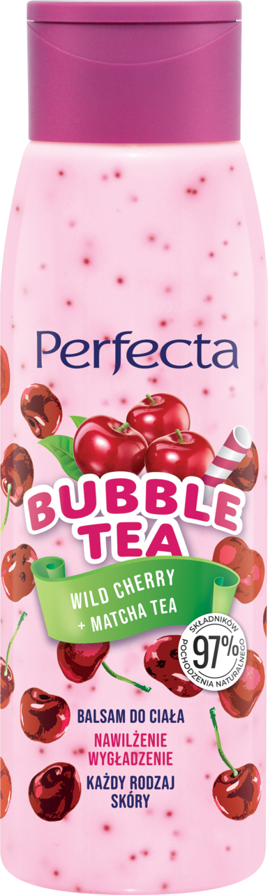 PERFECTA, Bubble Tea , balsam do ciała, Wild Cherry, nawilżający, 400 ...