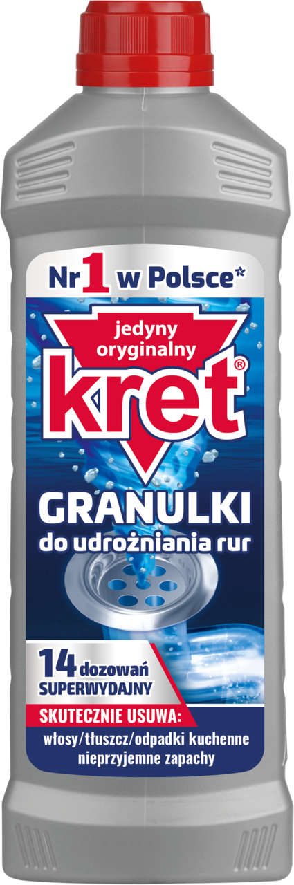 KRET, granulki do udrażniania rur, 560 g | Drogeria Rossmann.pl