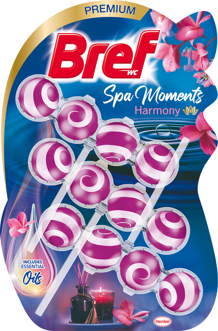 BREF, Spa Moments , zawieszka do WC, Harmony, 3x50 g | Drogeria Rossmann.pl