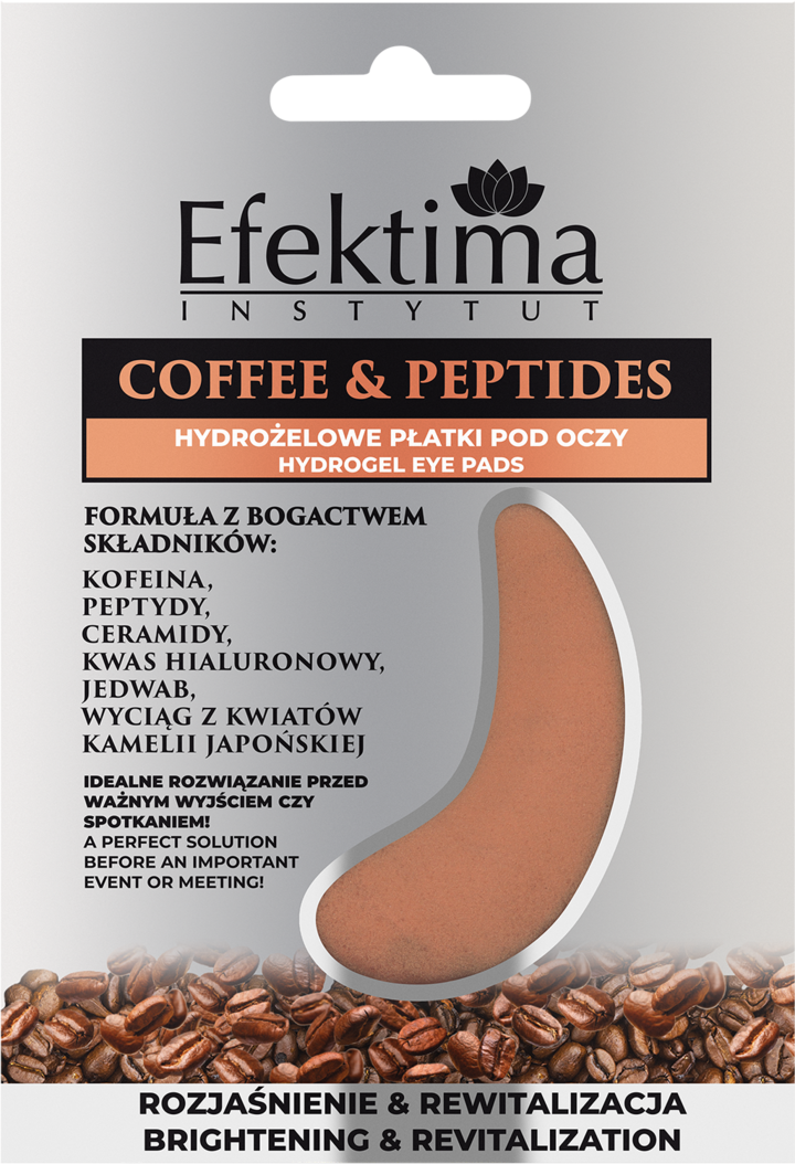 EFEKTIMA, płatki pod oczy, hydrożelowe, Coffee & Peptides, 1 szt ...