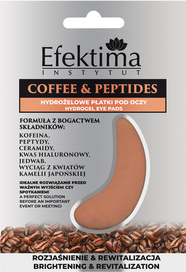 EFEKTIMA, Coffee&Peptides , płatki pod oczy, hydrożelowe, rozjaśnienie ...