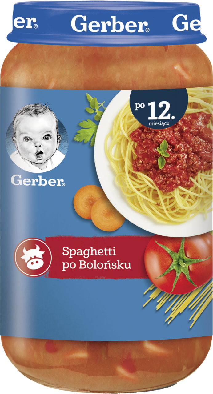 GERBER, spaghetti po bolońsku, po 12. m-cu, 250 g | Drogeria Rossmann.pl
