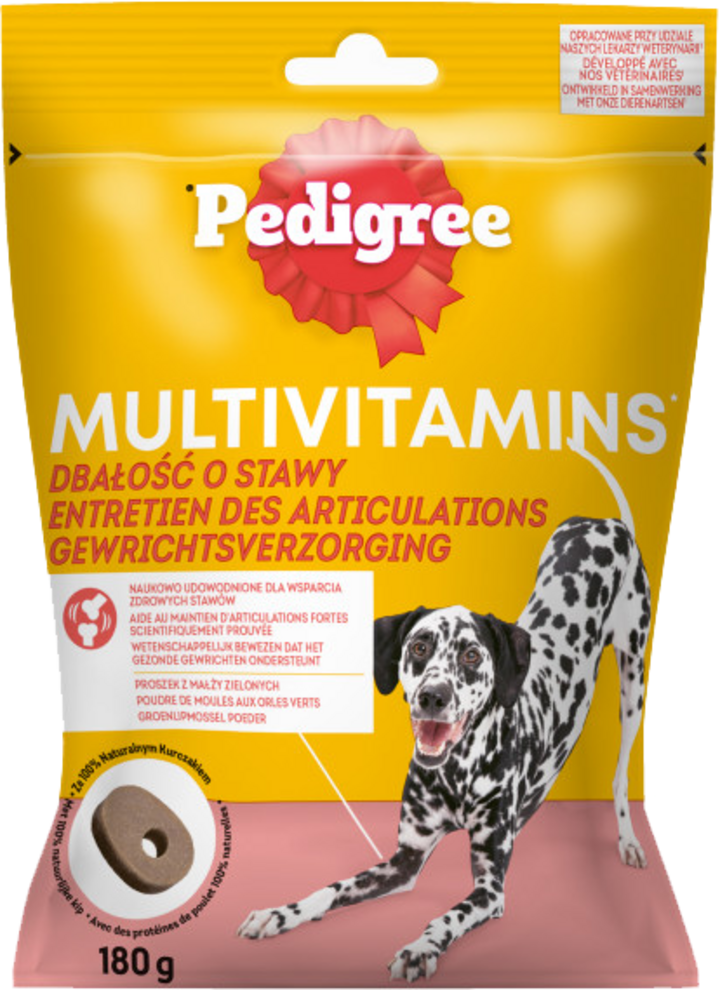 PEDIGREE, Multivitamins , przekąski dla psa z kurczakiem, małe, 180 g ...