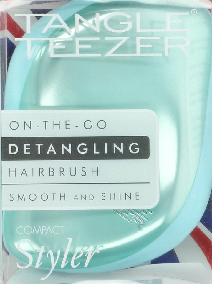 TANGLE TEEZER, , szczotka do włosów, kompaktowa, Frosted Teal Chrome, 1 ...