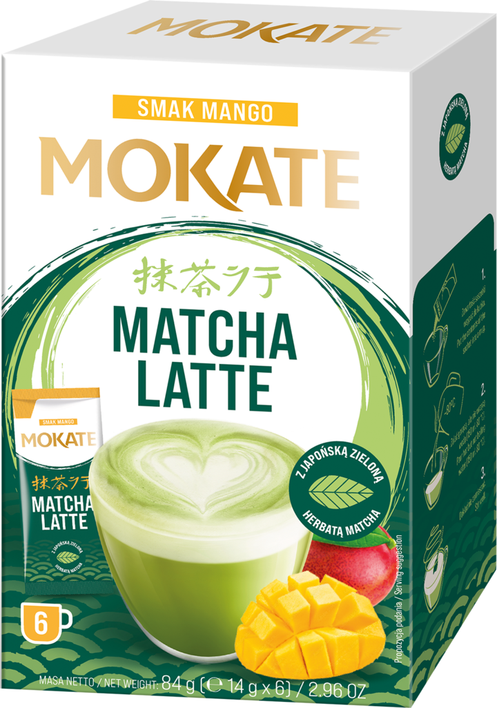 MOKATE, , napój w proszku, na bazie mleka i zielonej herbaty o smaku ...