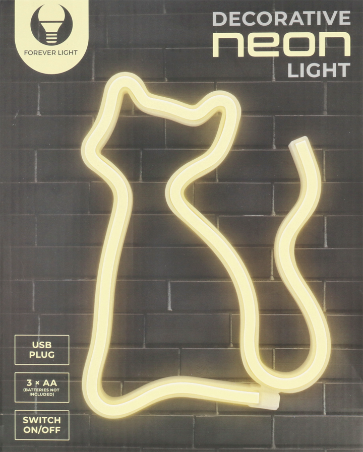 neon led kot ciepły biały +usb, 1 szt. | Drogeria Rossmann.pl