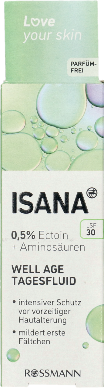 ISANA, Love Your Skin , fluid przeciwzmarszczkowy na dzień, SPF 30, 30 ...