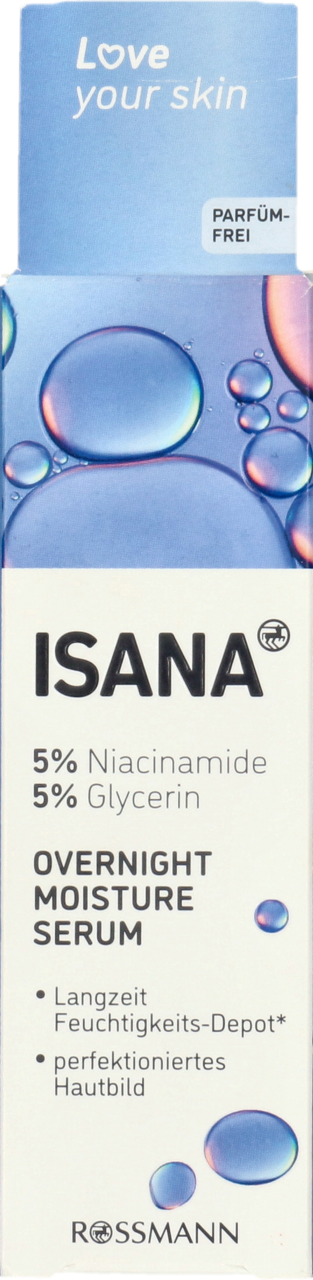 ISANA, Love Your Skin , serum do twarzy, nawilżające, na noc, 30 ml ...