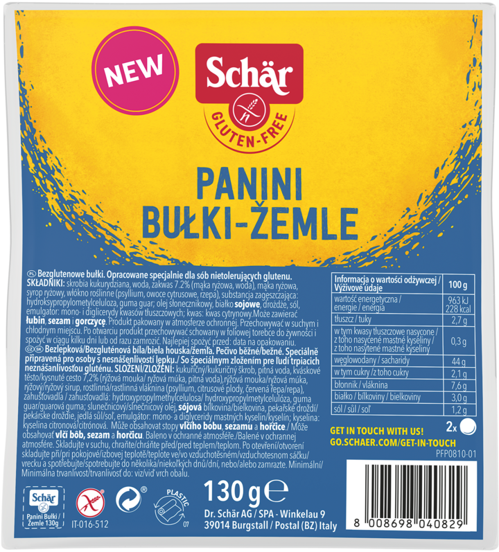 SCHÄR, Panini , bułki Zemle, 130 g | Drogeria Rossmann.pl
