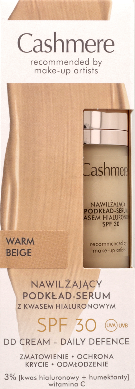 CASHMERE, Daily Defence , podkład-serum, nawilżający, z kwasem ...