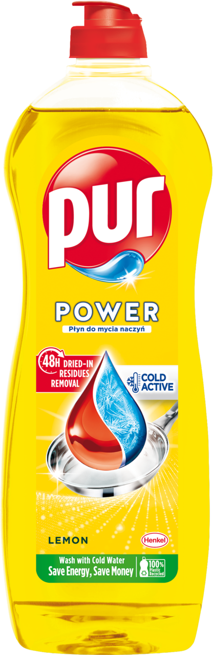 PUR, Power , płyn do mycia naczyń, Lemon, 750 ml | Drogeria Rossmann.pl