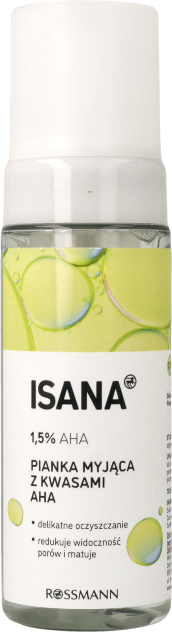 ISANA, Love Your Skin , pianka myjąca z kwasem AHA, 165 ml | Drogeria ...