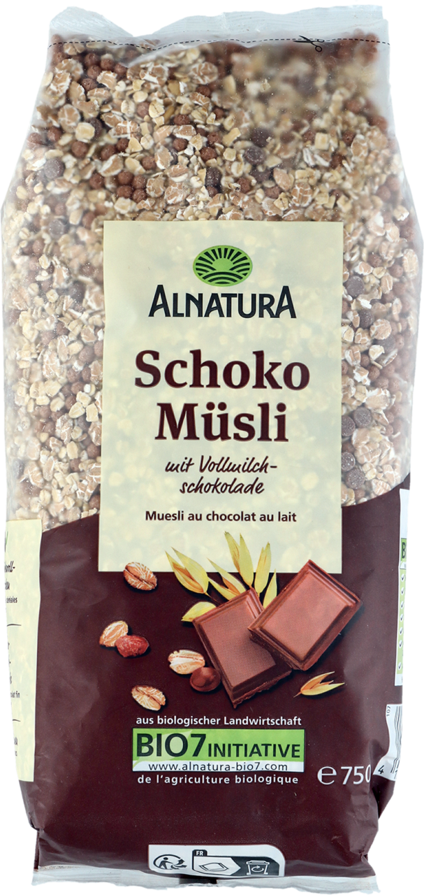 ALNATURA, , Bio musli czekoladowe z czekoladą mleczną, 750 g | Drogeria ...