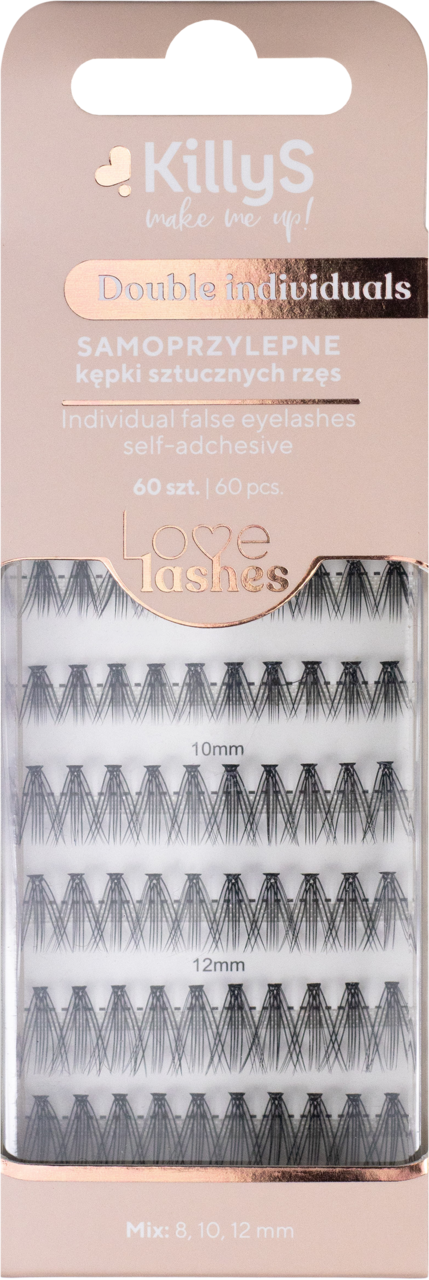 KILLYS, Make Me Up! Love Lashes, kępki sztucznych rzęs, samoprzylepne, podwójna objętość, mix ...