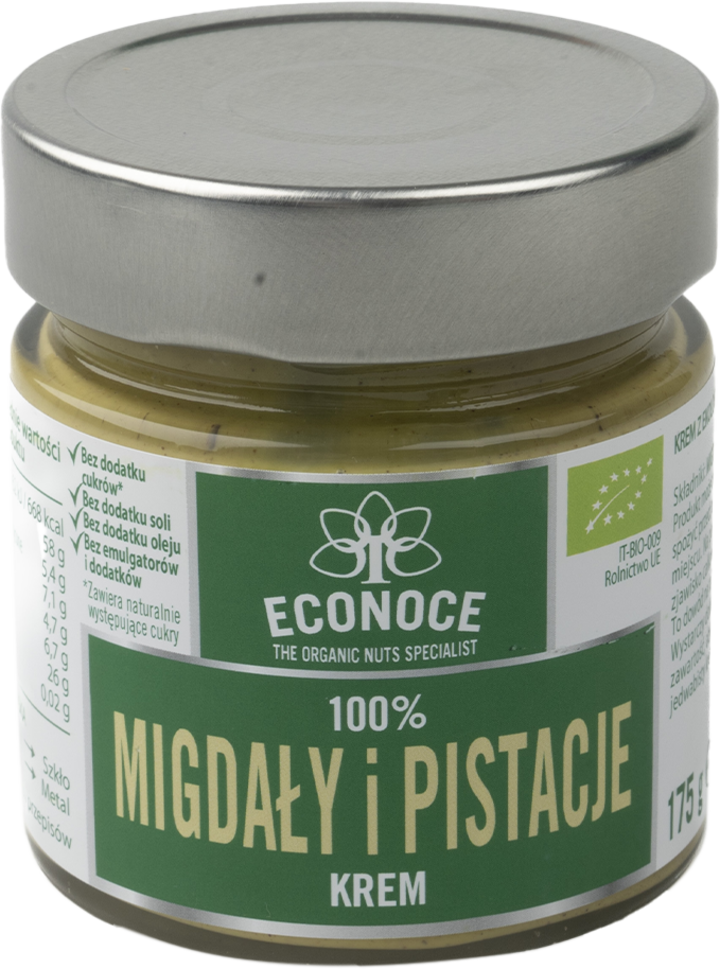 ECONOCE, krem z ekologicznych migdałów i pistacji, 175 g | Drogeria Rossmann.pl