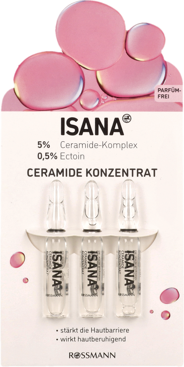 ISANA, Love Your Skin , ampułki do twarzy, z ceramidami, 6 ml ...