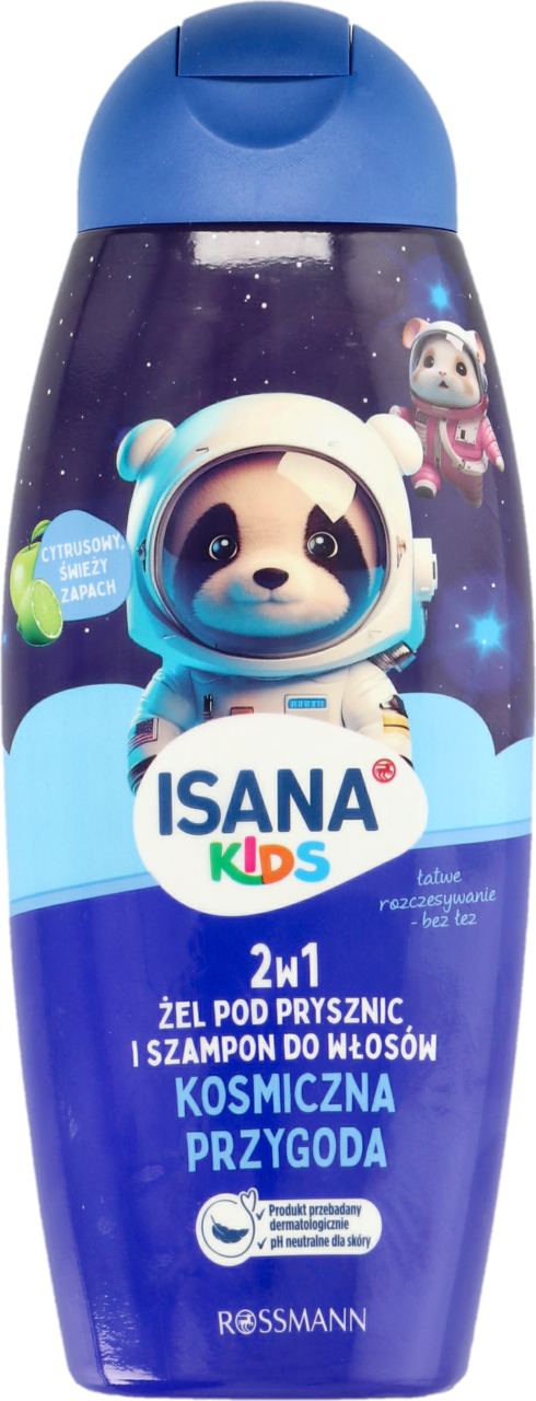 ISANA KIDS, żel pod prysznic i szampon do włosów, 2w1, Kosmiczna ...