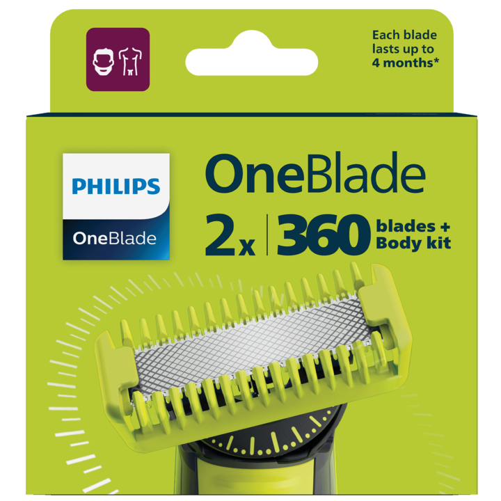 PHILIPS, OneBlade 360, ostrza do maszynki elektrycznej,, QP624/50, 1 ...