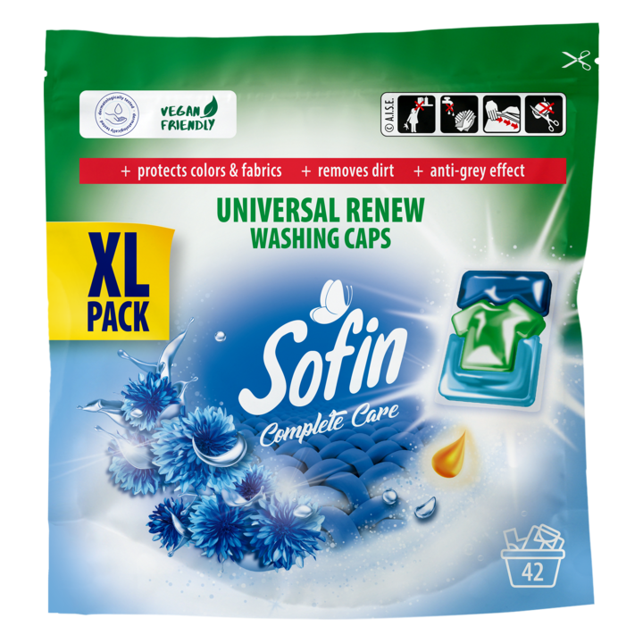 SOFIN, , kapsułki do prania tkanin jasnych i białych, 42 szt ...