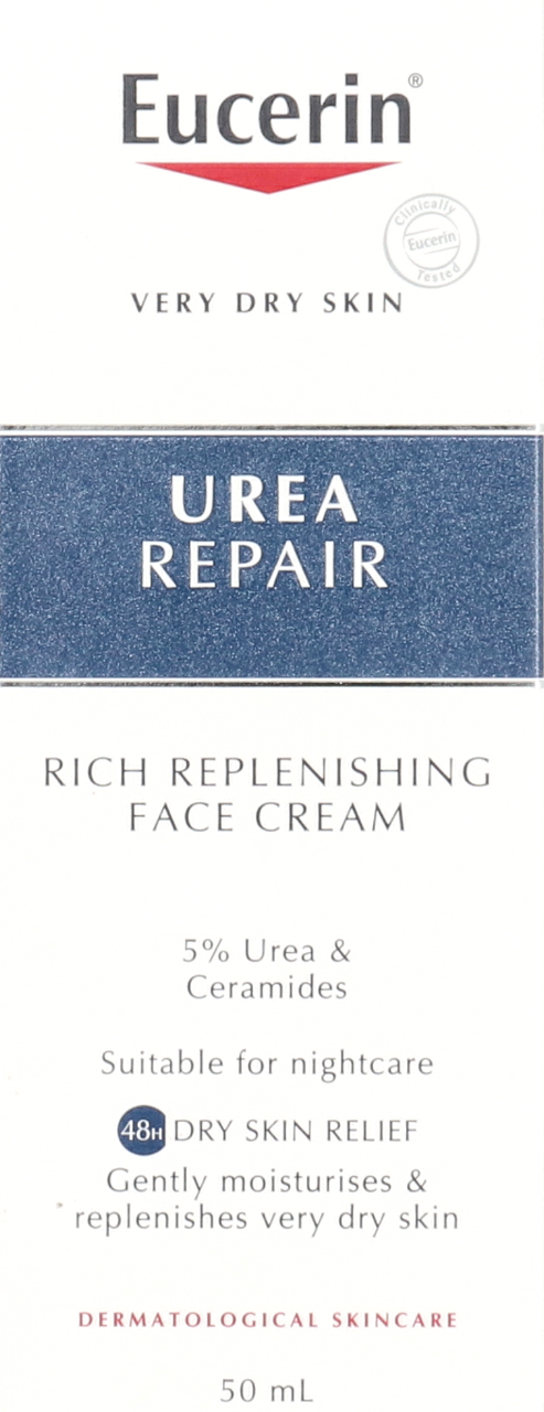 EUCERIN, Urea Repair , krem do twarzy z 5% mocznikiem, na noc, 50 ml ...