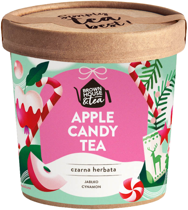 BROWN HOUSE & TEA, , herbata czarna z jabłkiem i cynamonem, 40 g ...