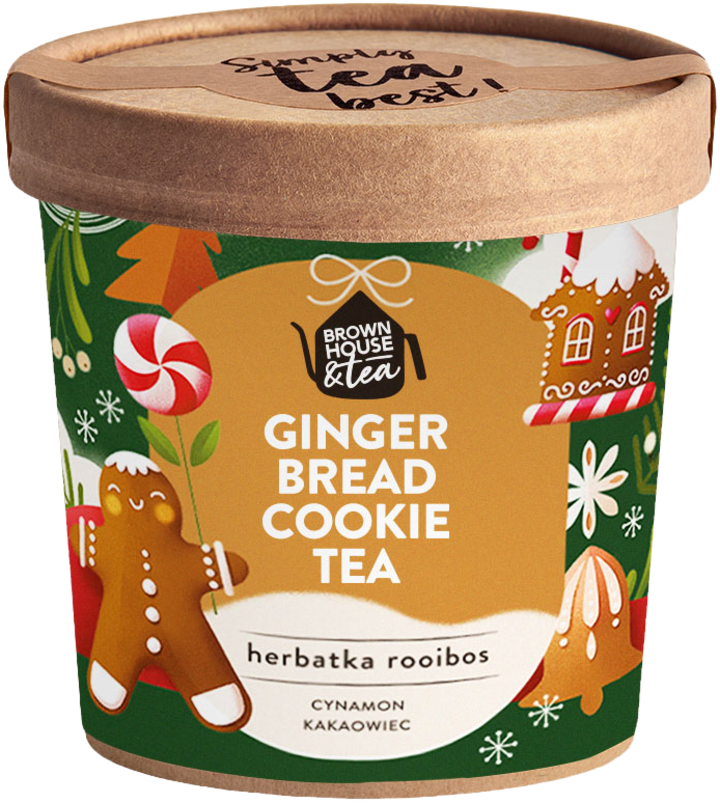 BROWN HOUSE & TEA, , herbata rooibos, z cynamonem i kakaowcem, 50 g ...