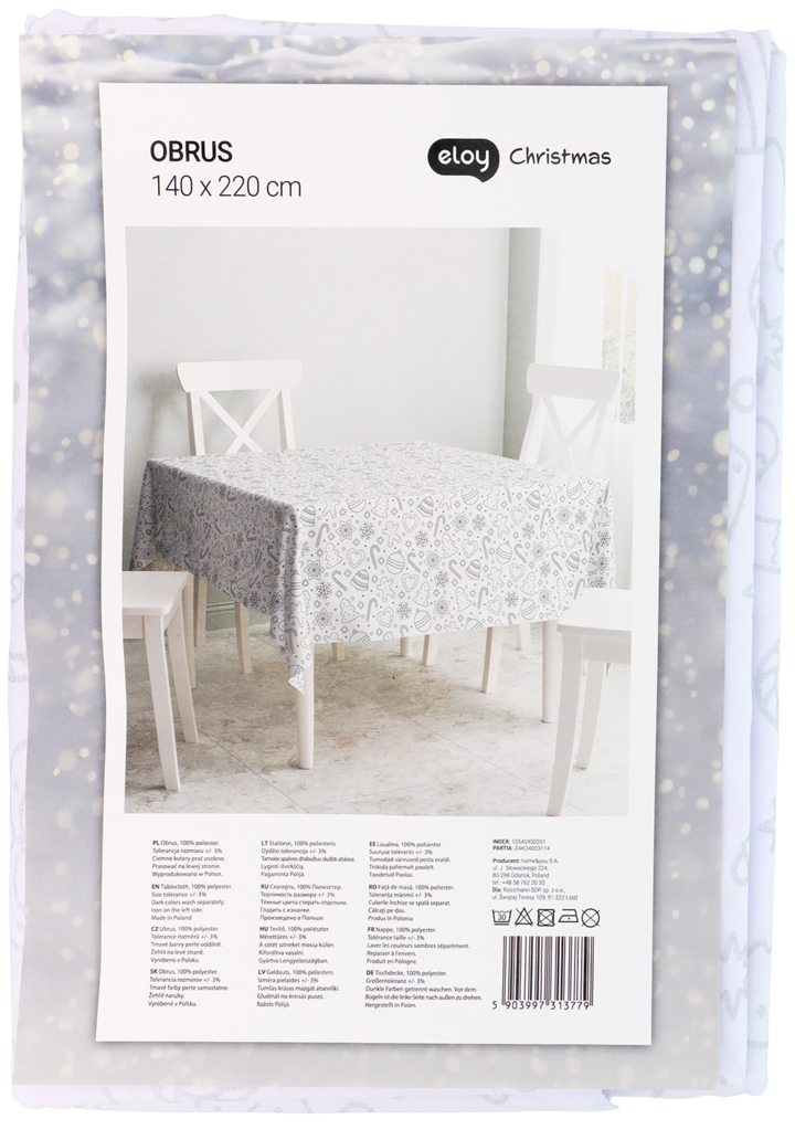ELOY, , obrus 140x220cm, Szary, 1 szt. | Drogeria Rossmann.pl
