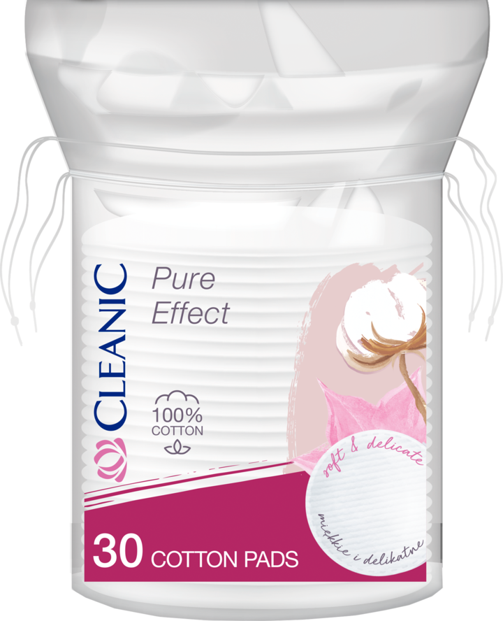 CLEANIC, Pure Effect , płatki kosmetyczne, 100% bawełna, 30 szt ...