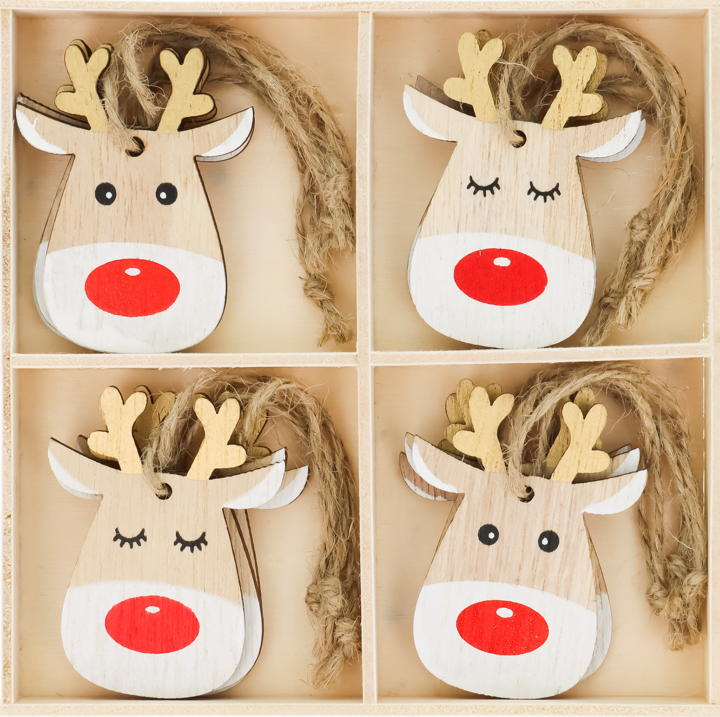 ELOY, Christmas , zawieszki drewniane, renifer, 12 szt. | Drogeria ...