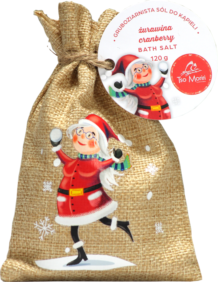 TSO MORIRI, , gruboziarnista sól do kąpieli w woreczku z Mikołajką ...