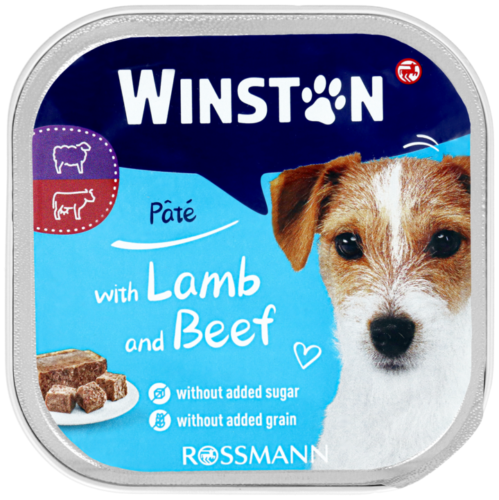 WINSTON, karma pełnoporcjowa dla dorosłych psów z jagnięciną i wołowiną ...