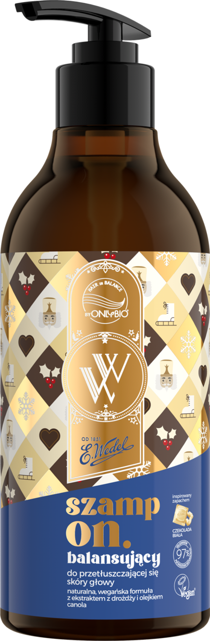 ONLYBIO, , szampon do włosów, balansujący, Czekolada Biała, 400 ml ...