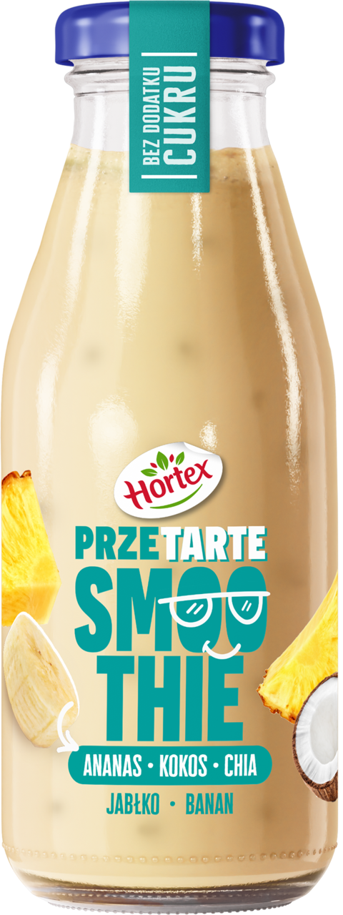 HORTEX, Przetarte , smoothie, ananas, kokos, chia, jabłko, banan, 250 ...