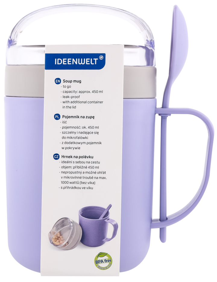 IDEENWELT, pojemnik na zupę, Fioletowy, poj. ok 450ml, 1 szt. | Drogeria Rossmann.pl