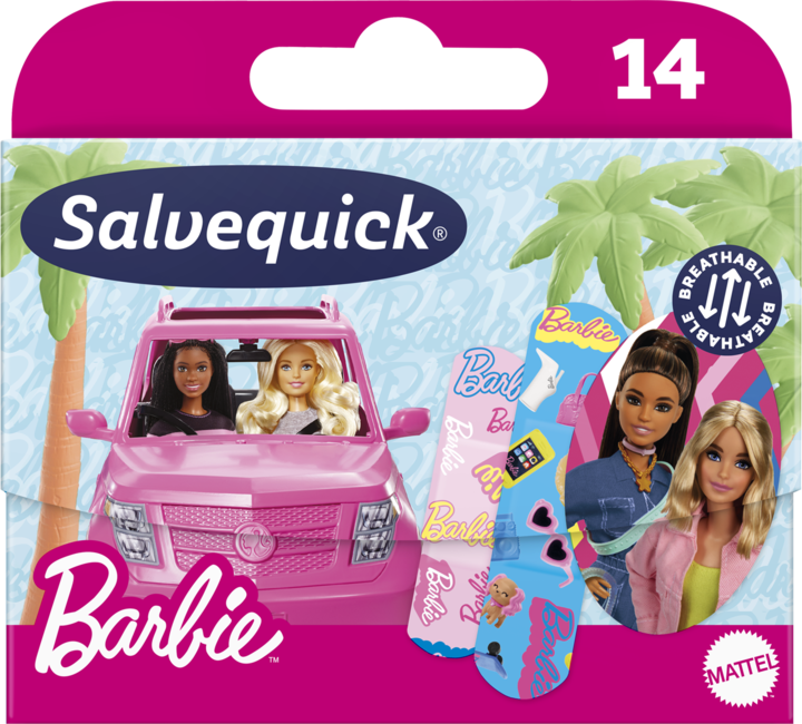 SALVEQUICK, Barbie , plastry, odporne na brud i wodę, 14 szt ...