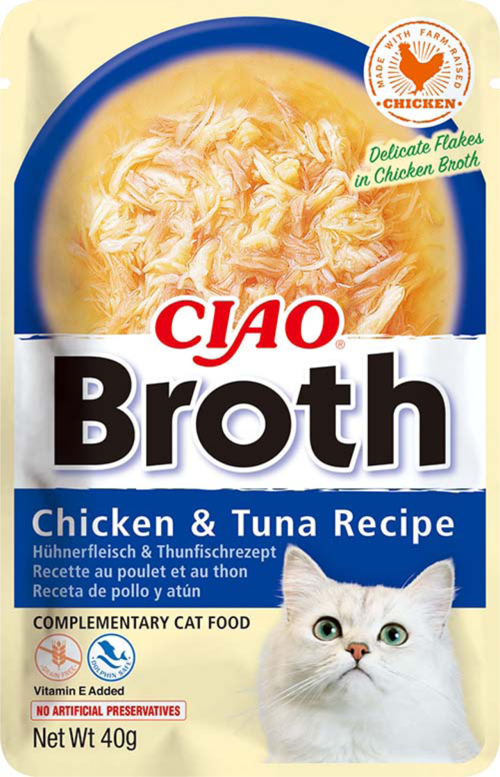 INABA CIAO, Broth , mokra karma dla kota, kurczak i tuńczyk w rosole ...