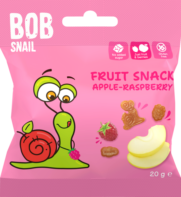 BOB SNAIL, Fruit Snack , żelki owocowe, o smaku jabłkowo-malinowym, 20 ...