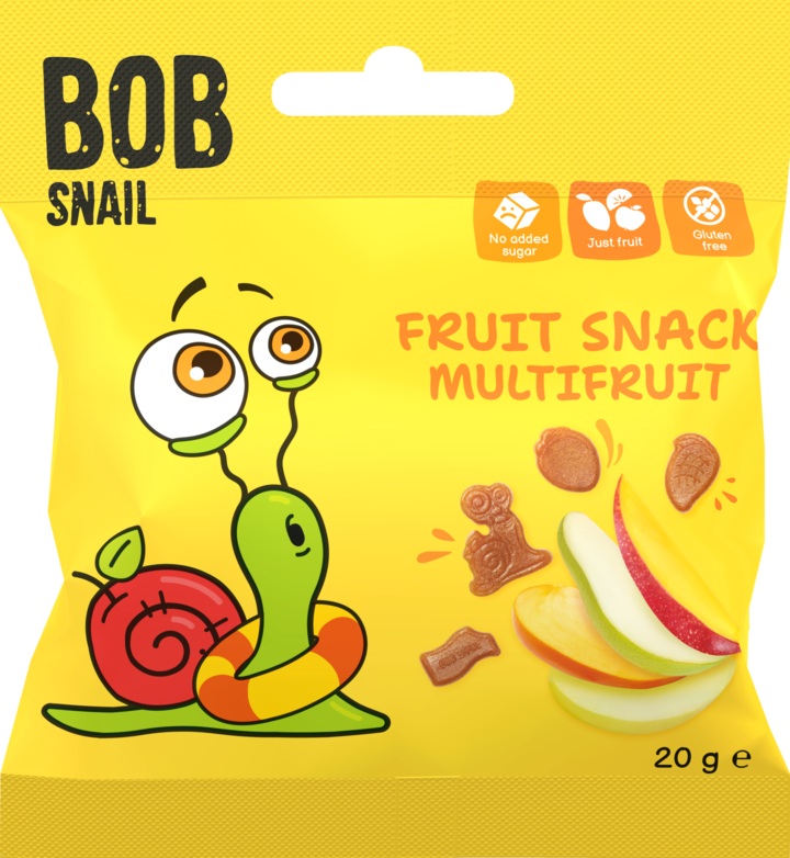 BOB SNAIL, Fruit Snack , żelki wieloowocowe, o smaku jabłka, gruszki ...