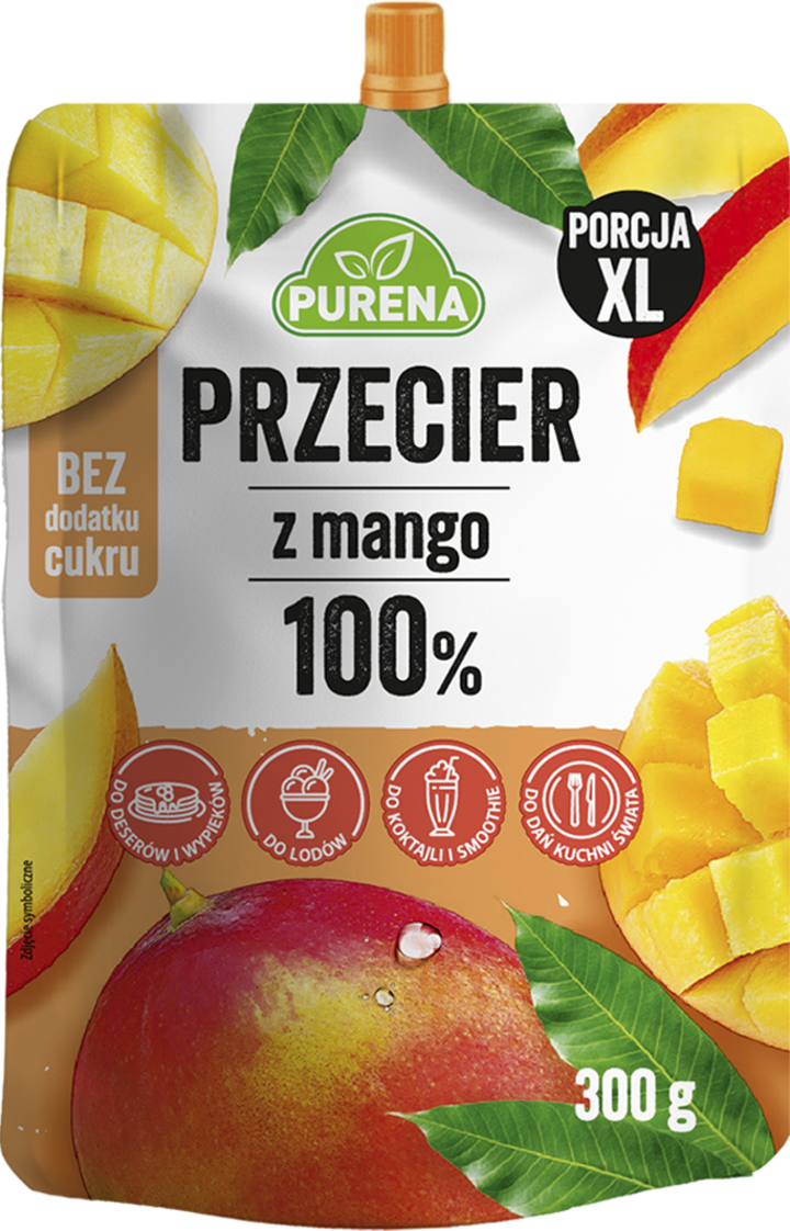 PURENA, przecier z mango 100%, bez dodatku cukru, 300 g | Drogeria ...