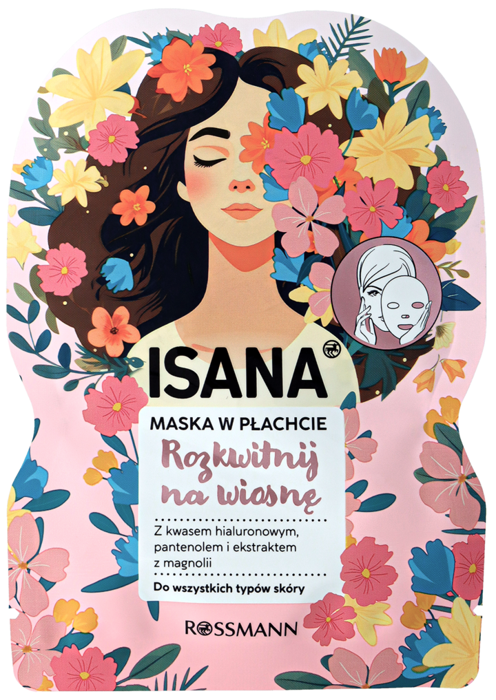 ISANA, , maska do twarzy w płachcie, Rozkwitnij na wiosnę, 1 szt ...