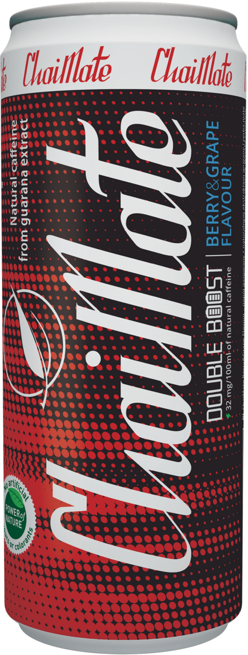 CHAIMATE, Double Boost , napój gazowany z ekstraktem guarany i yerba ...